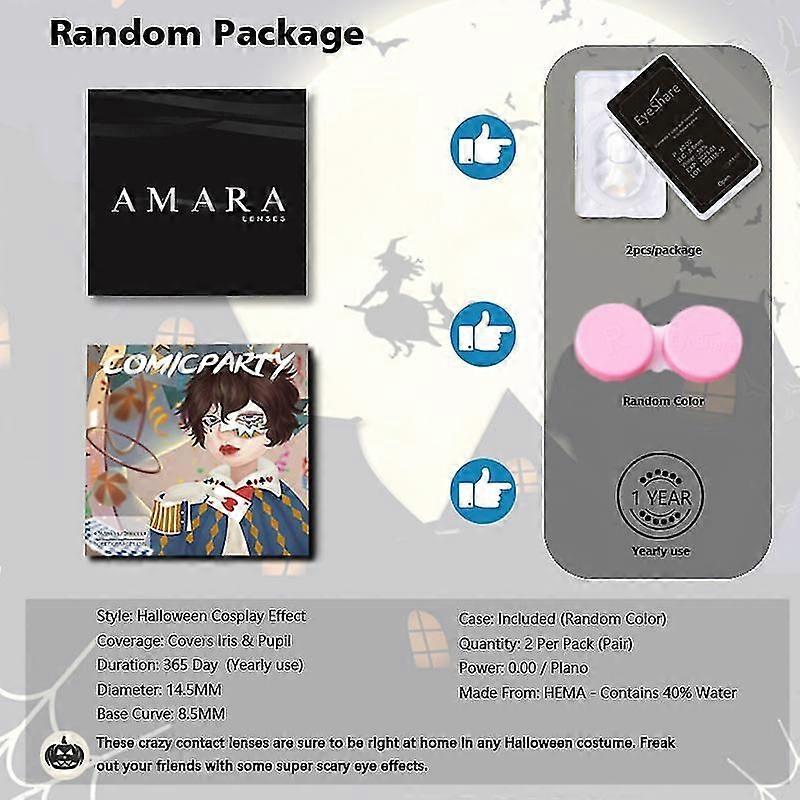 Amara Cat Eye Cosplay Blue Color Contact Lenses For Eyes Yearly Makeup ...