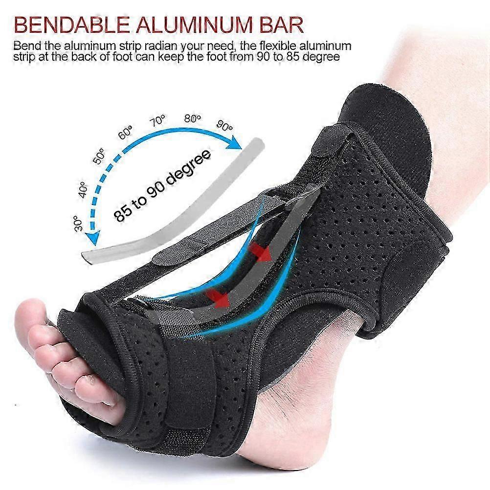 Adjustable Plantar Fasciitis Night Splint Foot Drop Orthotic Brace ...