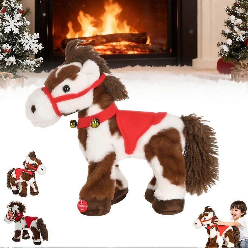 Spotted Animated Horse Interactive Soft Adorable Spotted Electric Plush ...