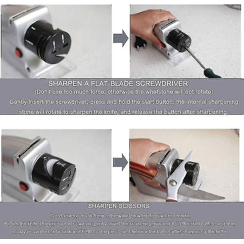 Electric Knife Sharpener, Kitchen Knife Sharpener, Non-slip Base Apply ...