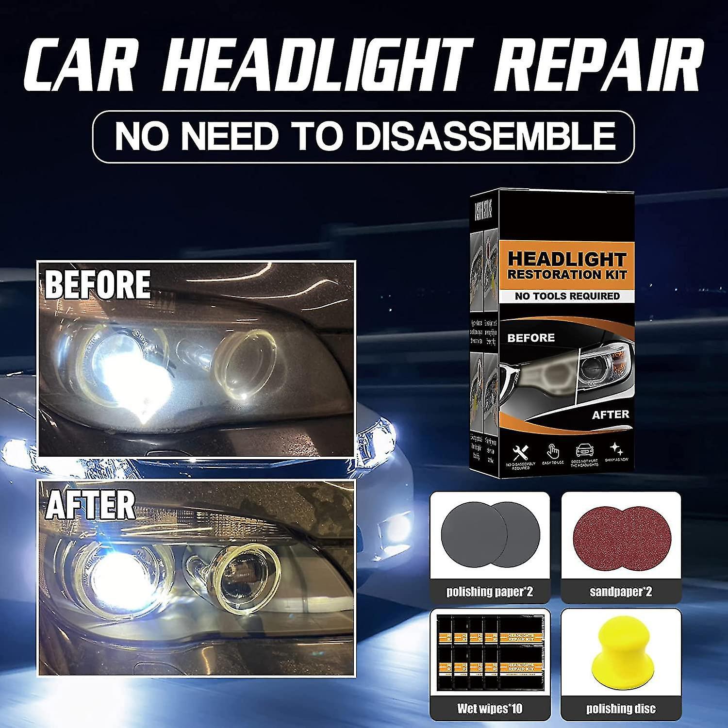 Restowipes Car Headlight Restoration Kit, Headlight Restoration Kit For ...