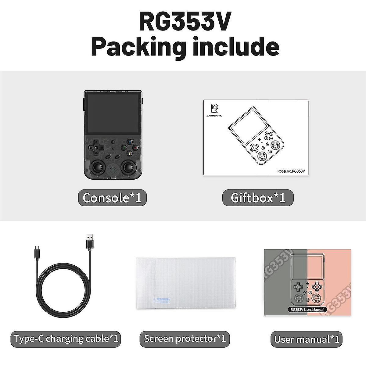 Rg353v Retro Game Console 16g+64g 3.5 Inch Handheld Game Player Android ...
