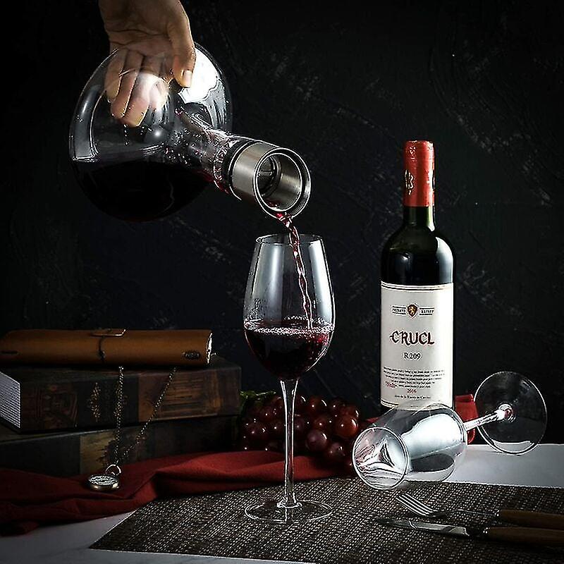 Wine Decanter With Integrated Aerator And Filter, Wine Decanter, Wine ...