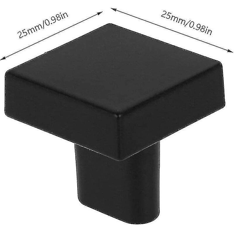 Set Of 10 Black Door Knobs Solid Brass Square Cabinet Knobs Vintage Kitchen Cabinet Knobs With ...
