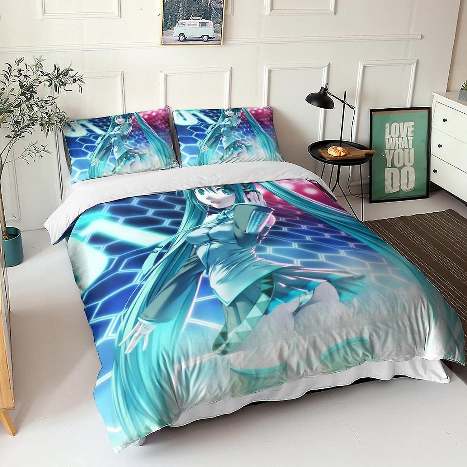 ALXFFBN Hatsune Miku 3D Printed Bedding Set Double,Anime Characters ...