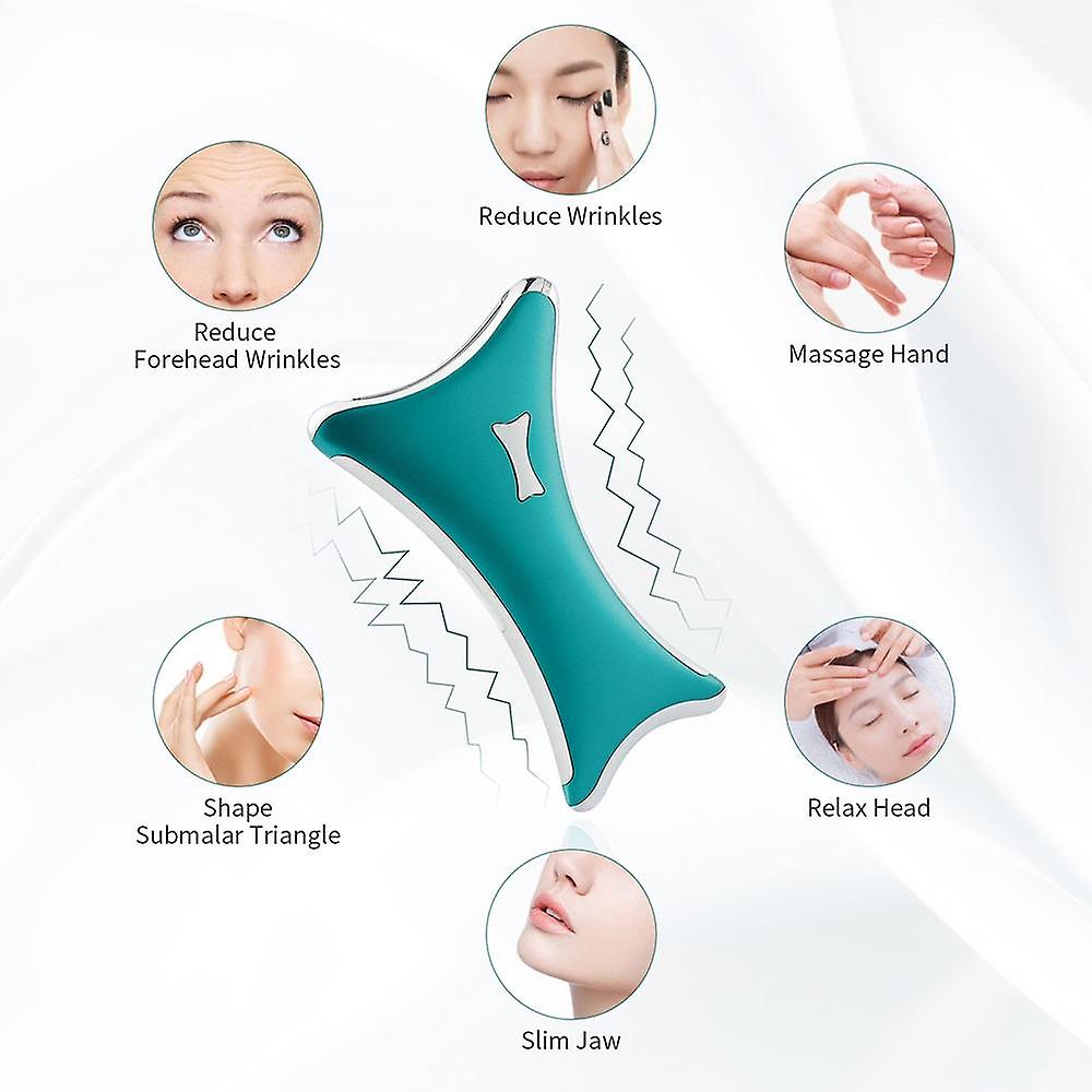 Electric vibration heating face scraping massager micro current skin ...