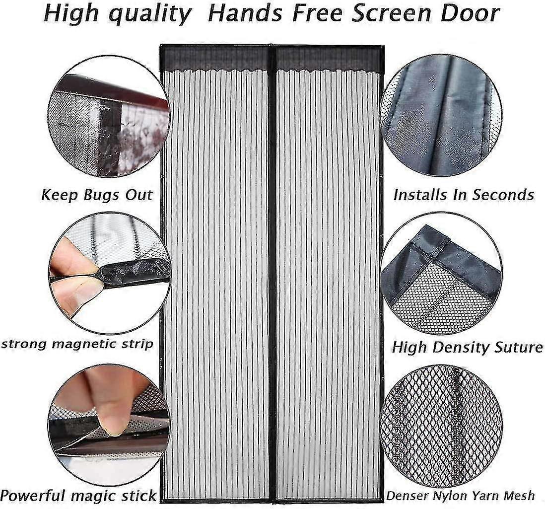Fly Screen Door, Yrh Heavy Duty Bug Mesh Curtain With Powerful Magnets ...