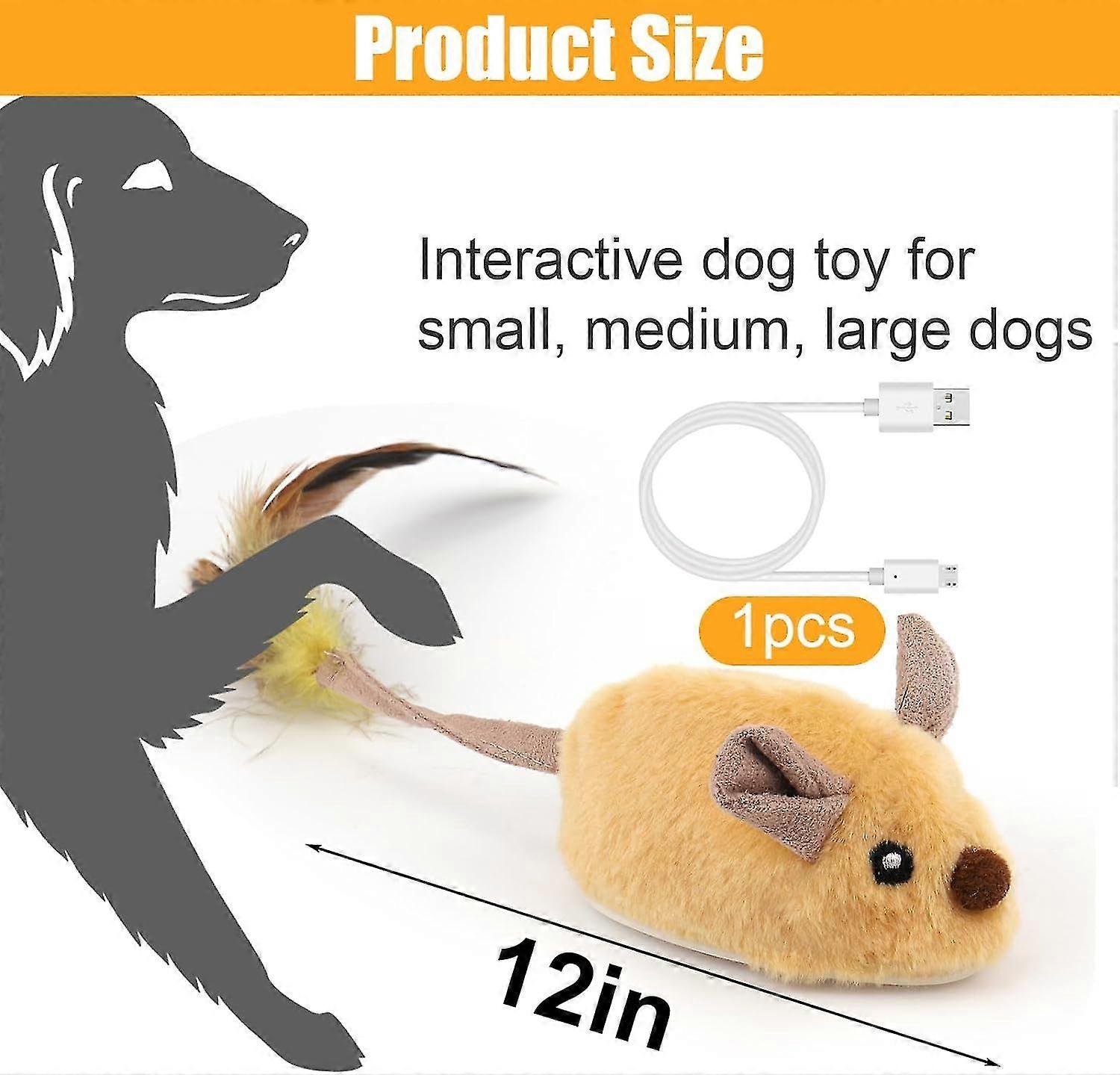 Interactive Dog Toys, Fake Mouse Moving Cat Toy with Automatic Sensor ...