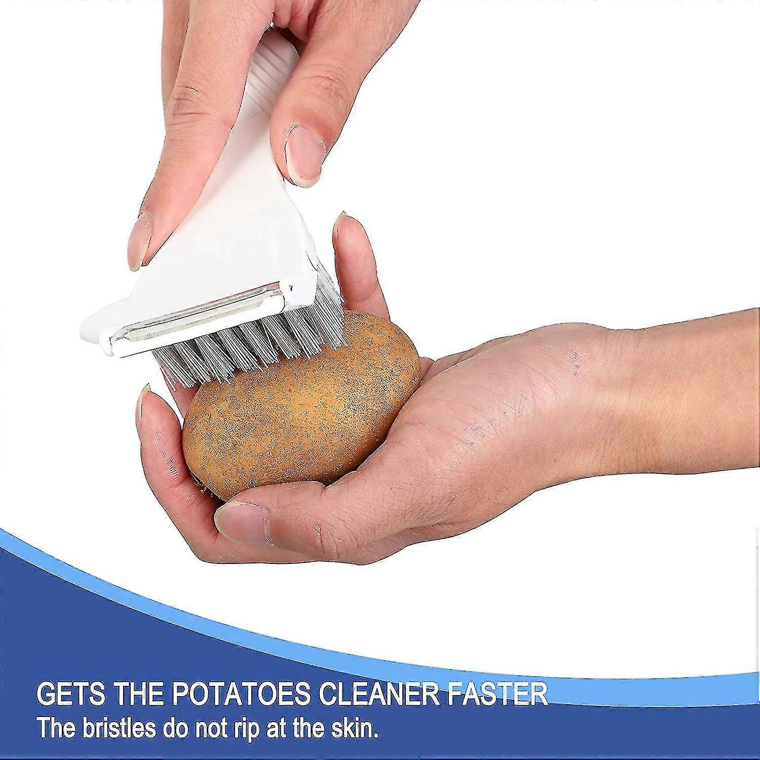 Vegetable Brush - Potato Scrubber Brush, Non-slip Durable Handle With ...