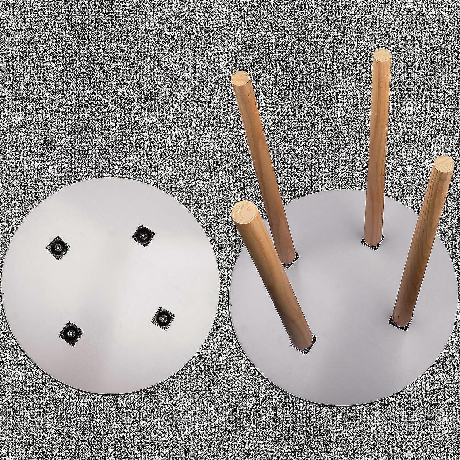 LINJOU 47 x 48 x2.3mm Furniture Leg Attachment Plates Industrial ...