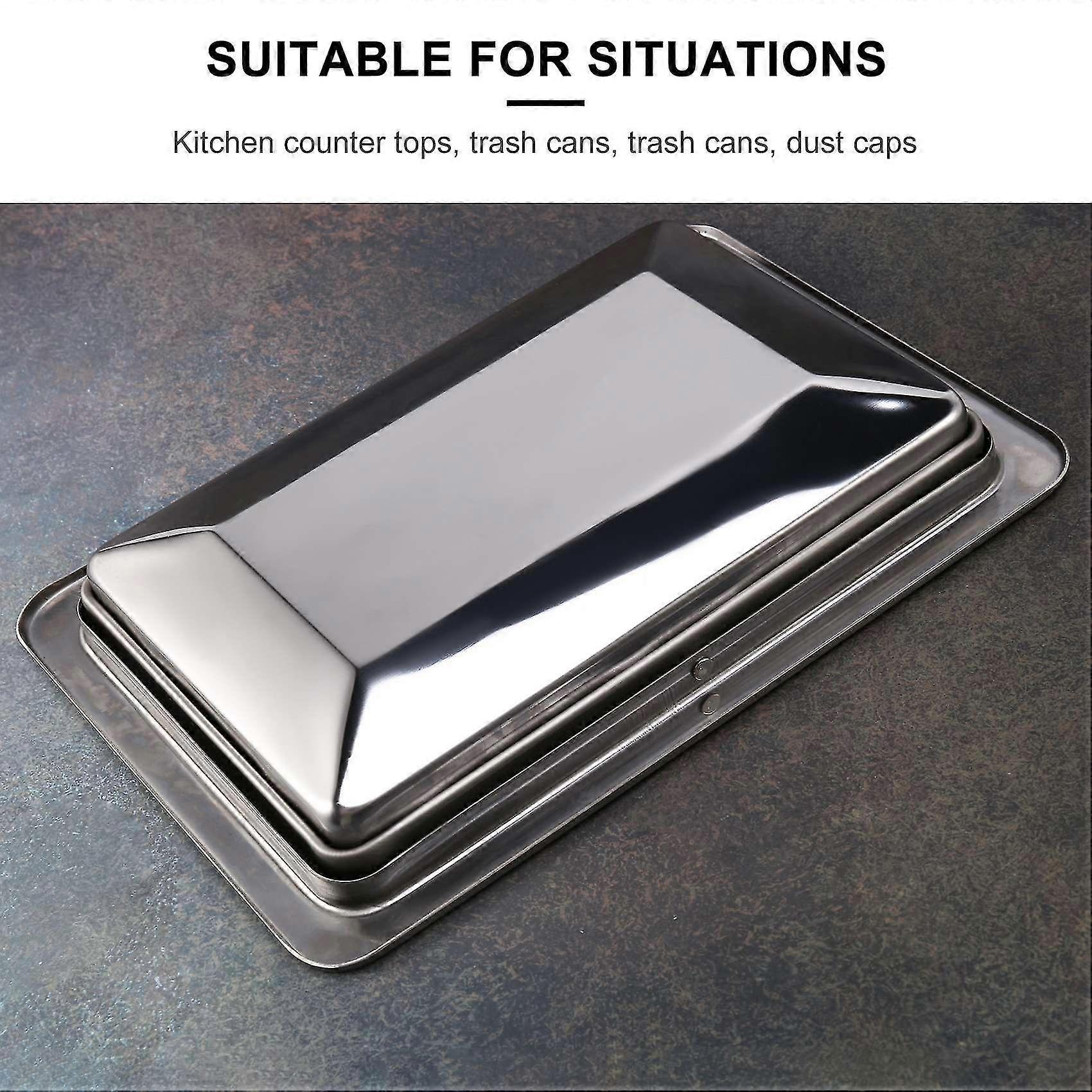 Stainless Steel Garbage Flap Lid Trash Bin Cover Flush Built-in Balance ...