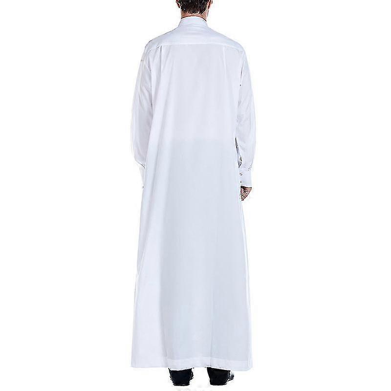 Men Muslim Islamic Long Robe Dishdasha Kaftan Dressing Evening Gown ...