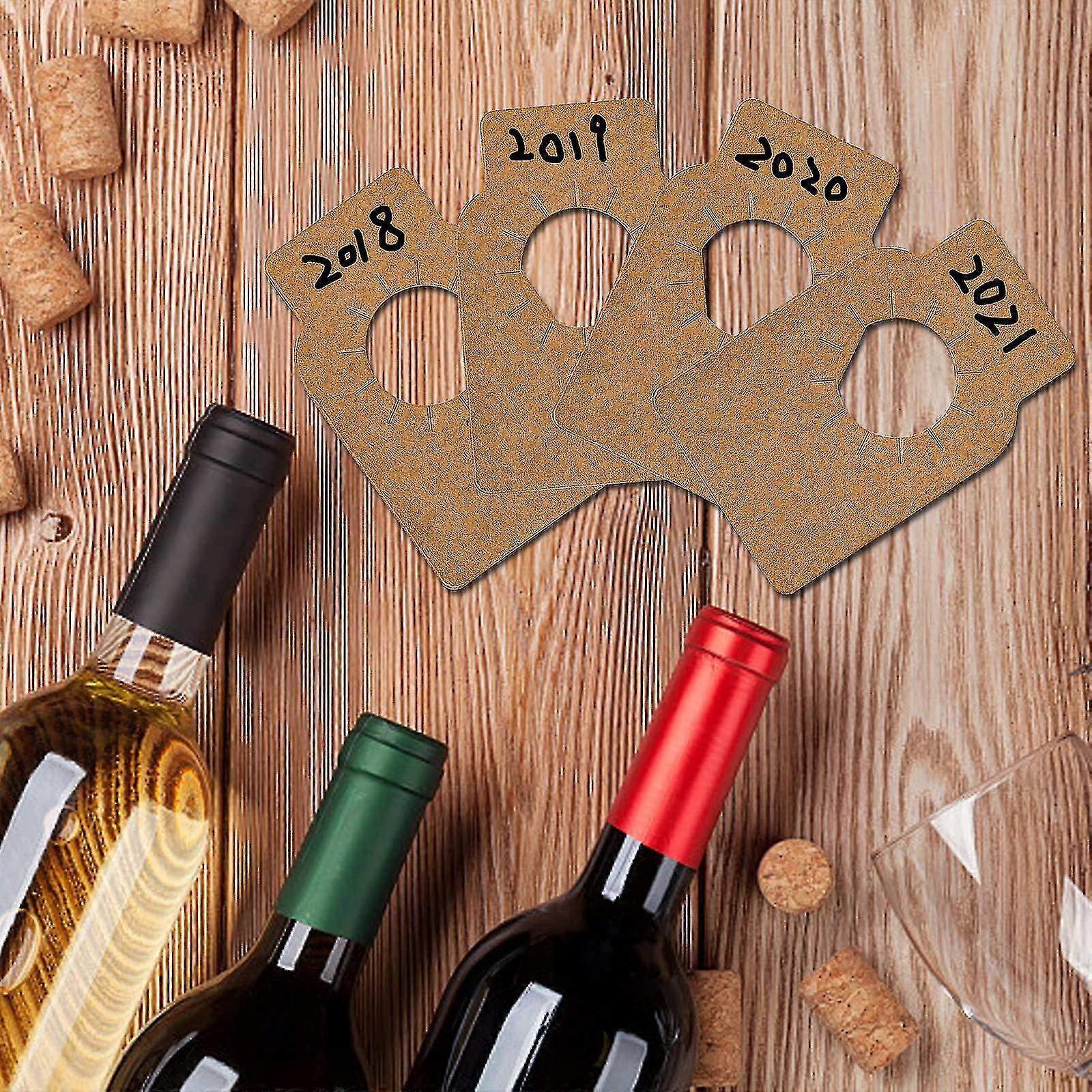 500 Pcs Wine Bottle Tags Kraft, Paper Wine Cellar Labels, Wine Bottle ...