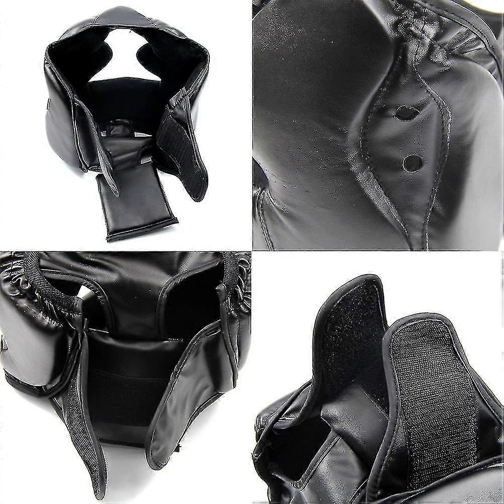 Black Good Head Guard Training Helmet Kick Boxing Protection Gear ...