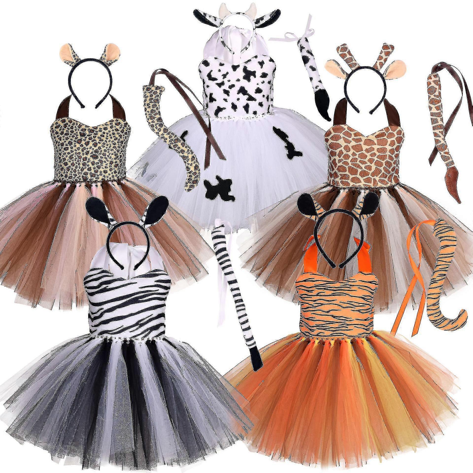 Animal World Cow Tiger Children's Dress Role Play Girls' Performance ...