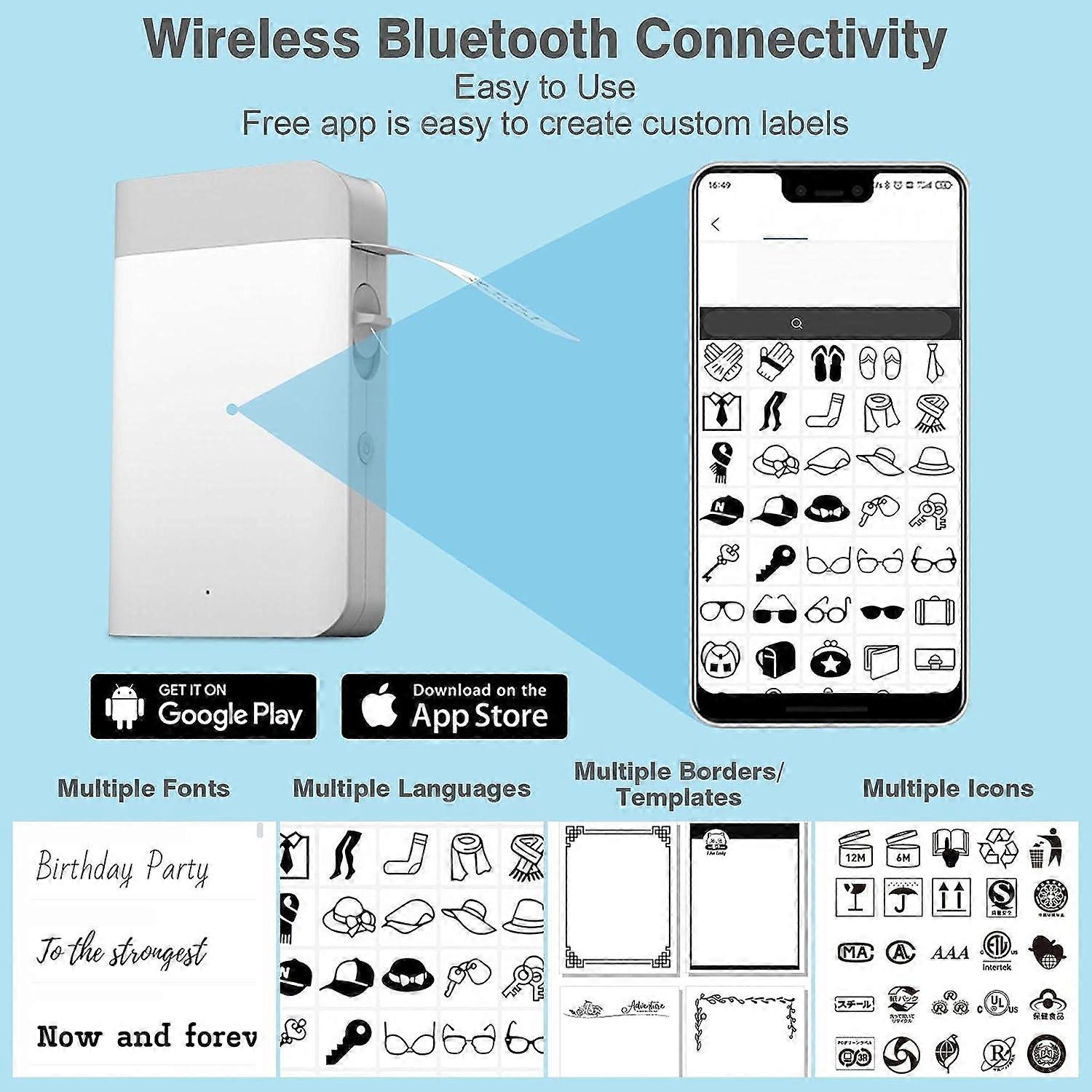Handheld Label Maker Machine, Portable Label Maker Machine, Sticker ...