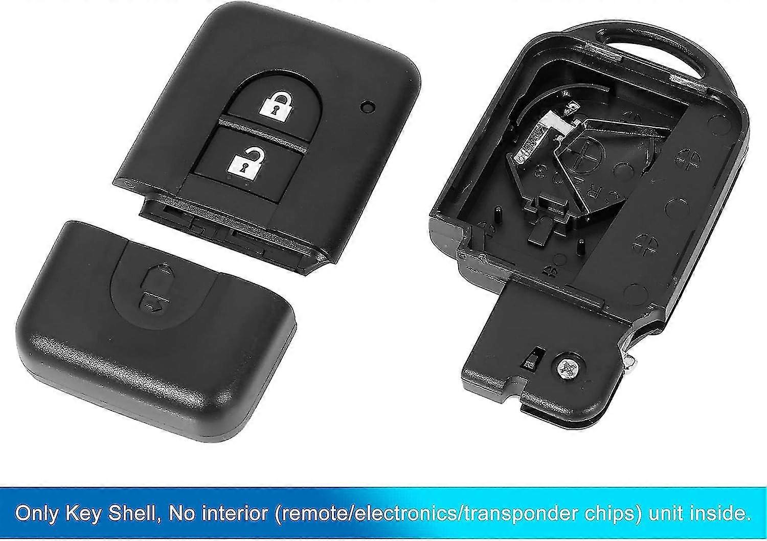 2 Button Key Fob Remote Case And Uncut Key For Nissan Micra Xtrail ...