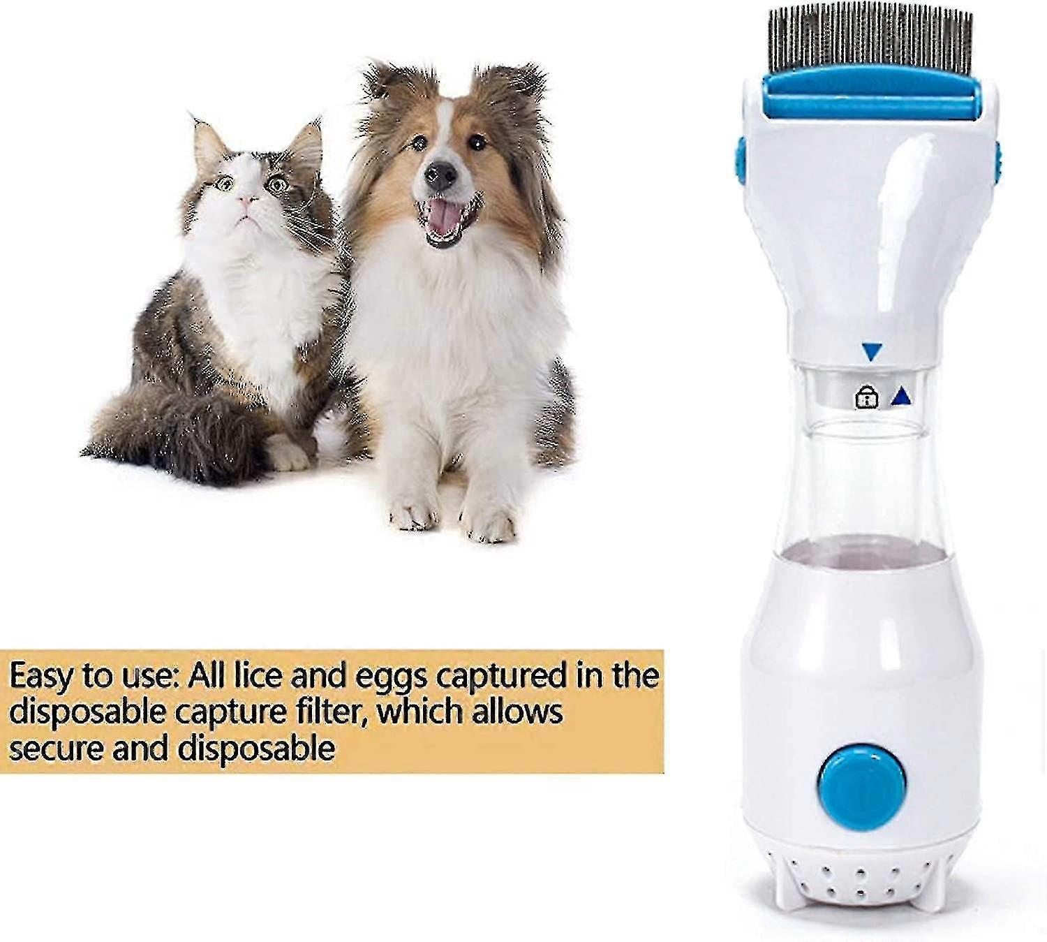 Pet Electric Flea Comb, Electric Lice Remover, Flea Cleaning Brush And ...