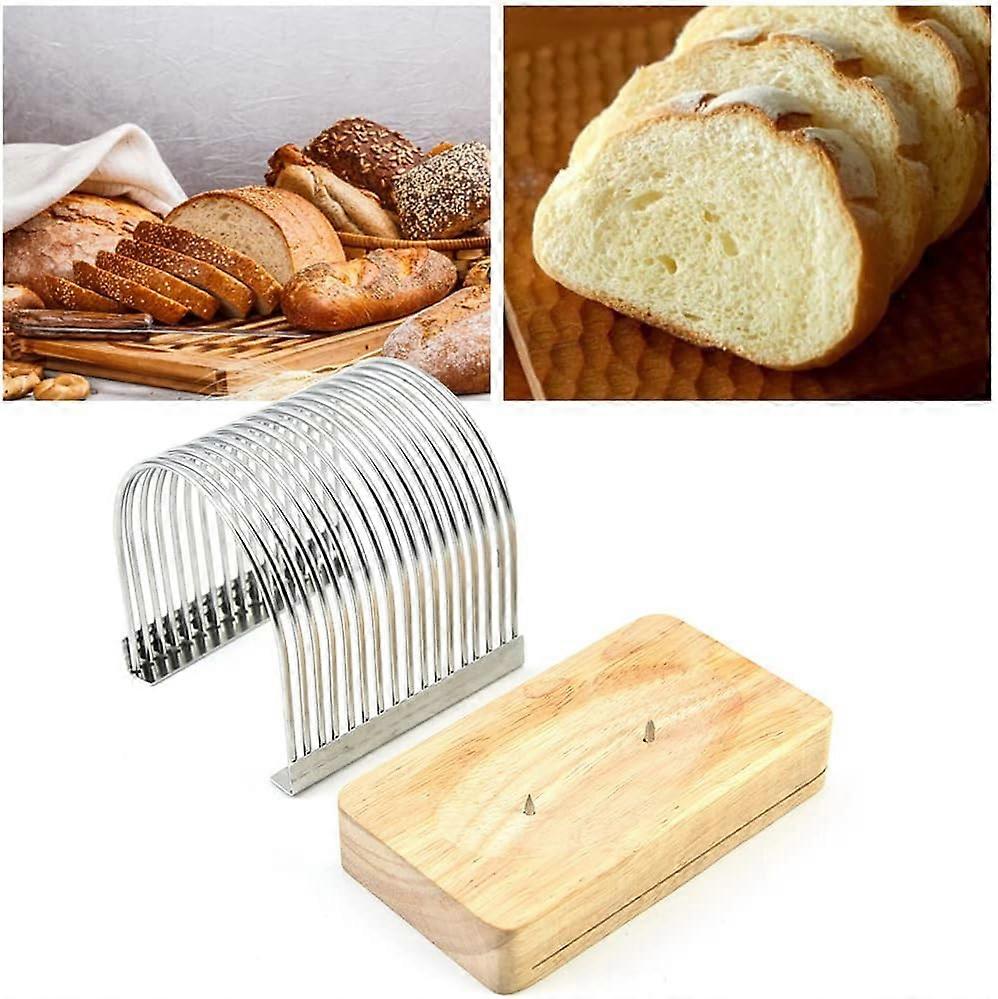 Gold Bread Slicer, Manual Bread Slicer, Even Thickness Compact Bread ...
