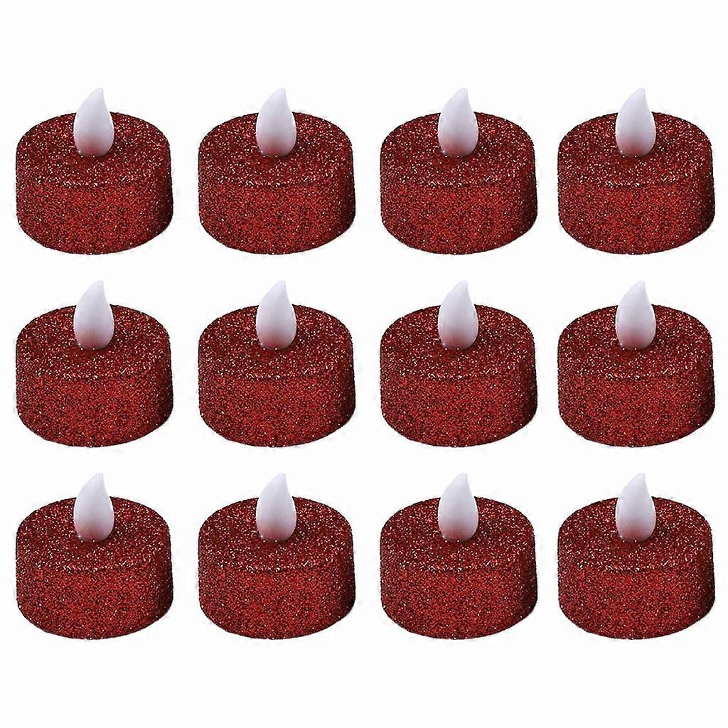 12pcs LED Tealight Candle Electric Flameless Tealight Candle Flickering ...