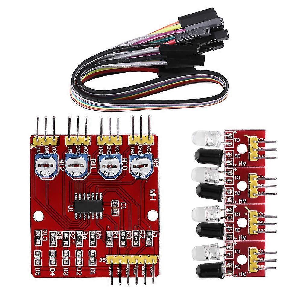 Smart Car Infrared Tracking Sensor Module Set with 4 Channels for ...