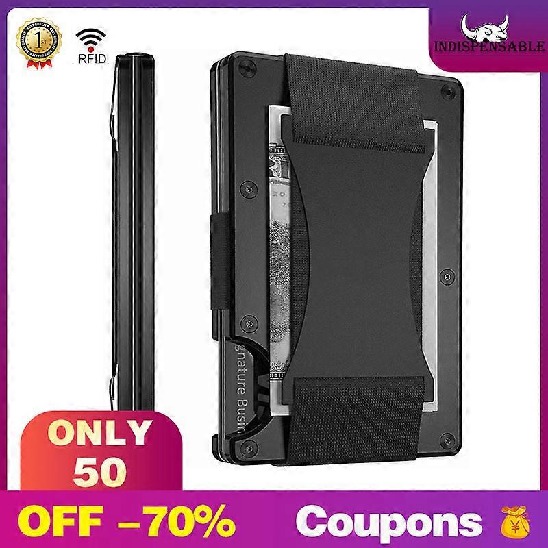 Mens Slim Wallets Smart Minimalist Thin Wallet Male Metal Carbon Fiber ...