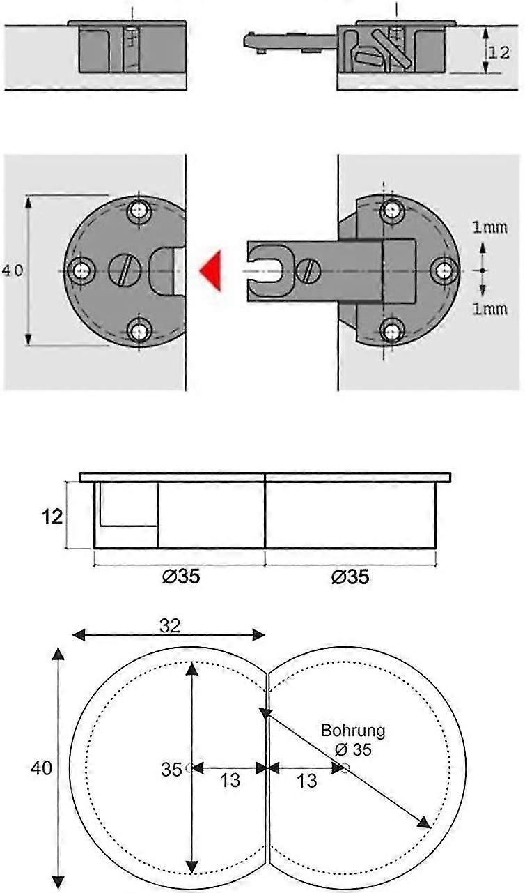 90 Degree 3d Hinge For Flap And Lid Folding Door Hinges Tab Hinge Set ...