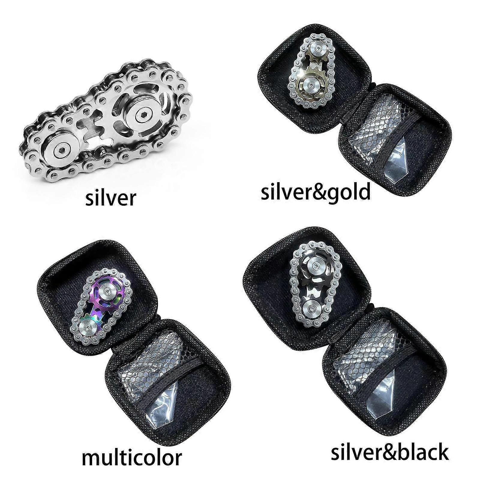 Bike Chain Gear Fidget Spinner,metal Sprocket Chain Fidget Toy, Stress ...