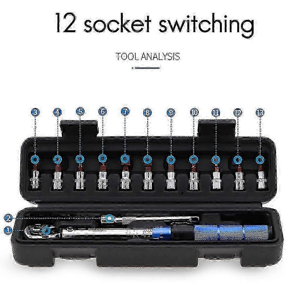 For Professional Bicycle Torque Wrench 2-24Nm Hex Key Tool Socket ...