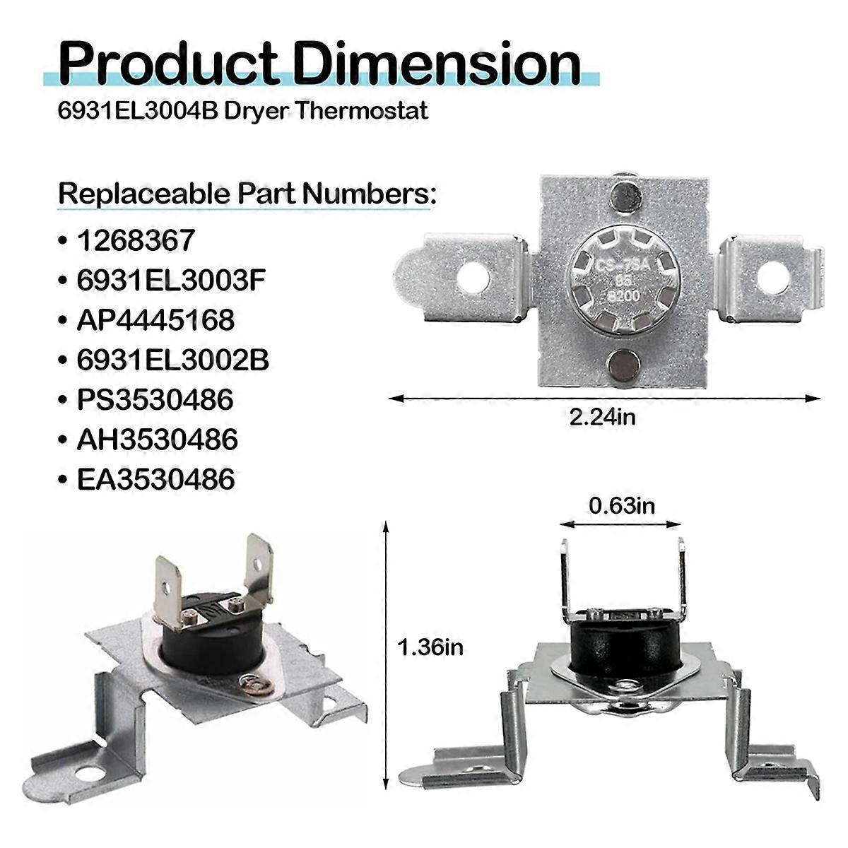 AGM30045804 Dryer Thermistor and Thermostat Kit 6323EL2001B Dryer ...
