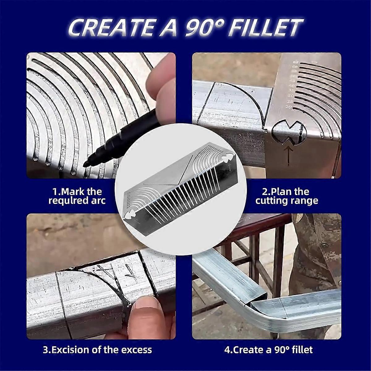 Precision Flex Angle & Arc Marking Tool,Adjustable Dual Purpose Angle & Arc Marker for Square ...