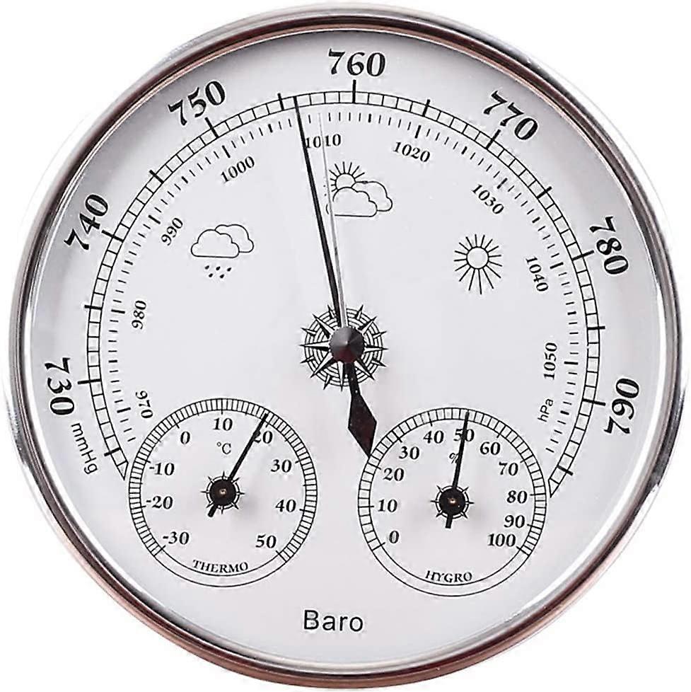 Barometer 3 In 1 Weather Station Indoor Outdoor Barometer Thermometer Hygrometer With Dial ...
