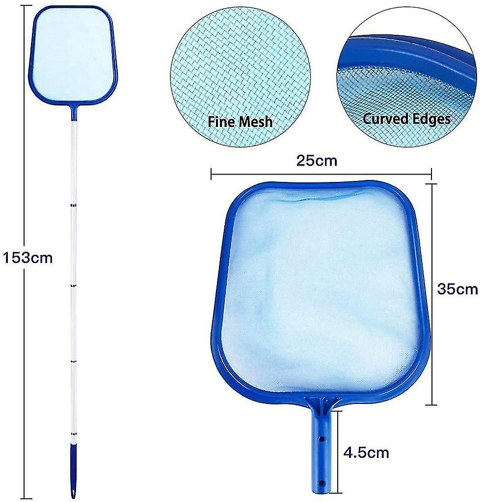 Professional Pool Landing Net,1.6 Meter Fine Skimmer Pool Landing Net ...