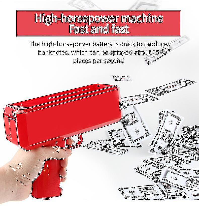 Money Gun Shooter With 100pcs Prop Money Cash Gun Shoot Money Gun Fake ...