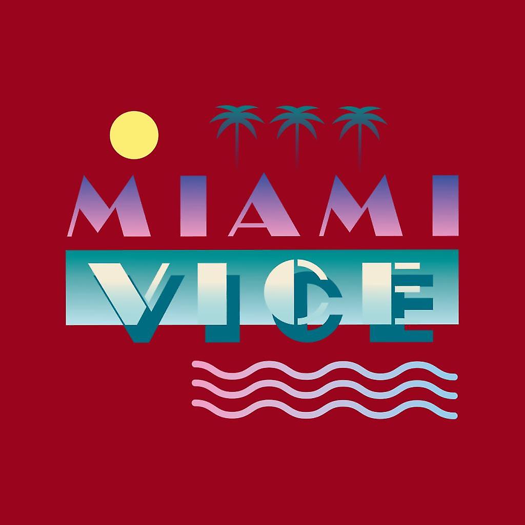 Miami Vice Logo With Sun And Palm Trees Women's Sweatshirt | Fruugo US