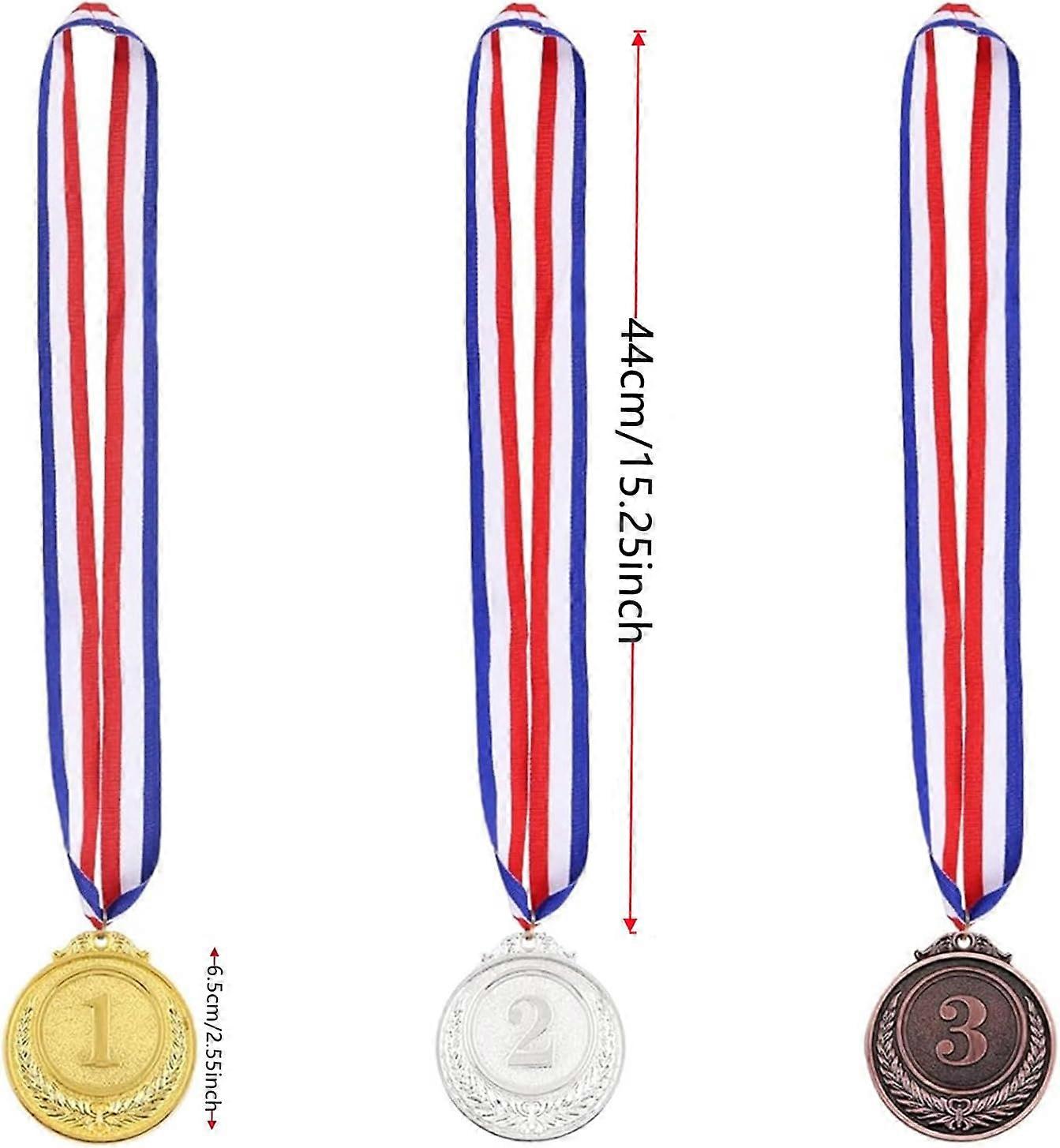 3 Pack Winner Award Medals Gold Sliver Copper Winner Medals with Neck ...