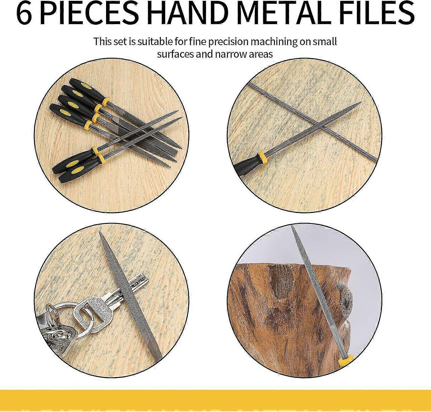 6 Piece File Set, Files And Rasps, Needle Files, Diamond Rasp Files ...