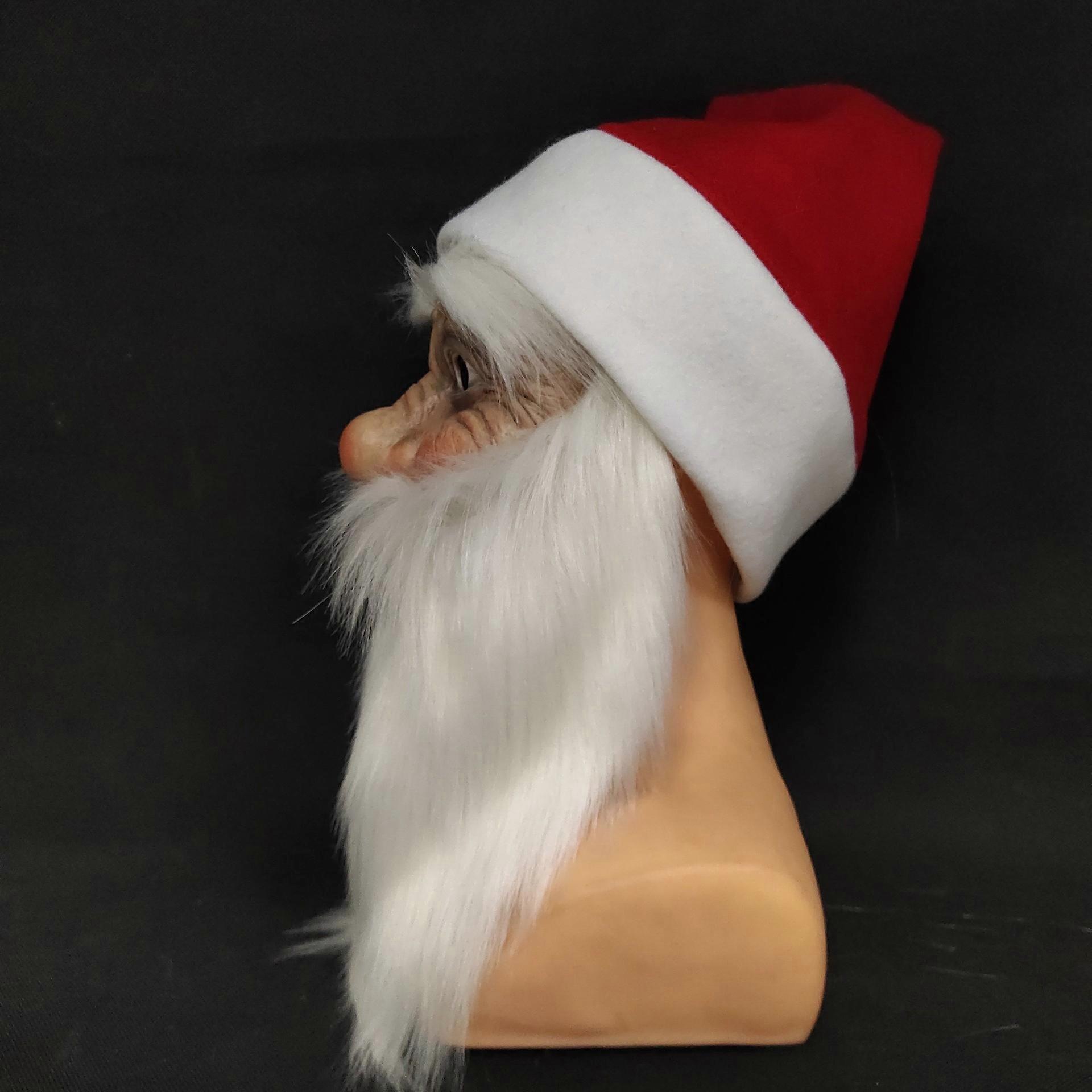 Claus Mask - Christmas Santa Mask Made Of Latex With Beard, Santa Claus ...