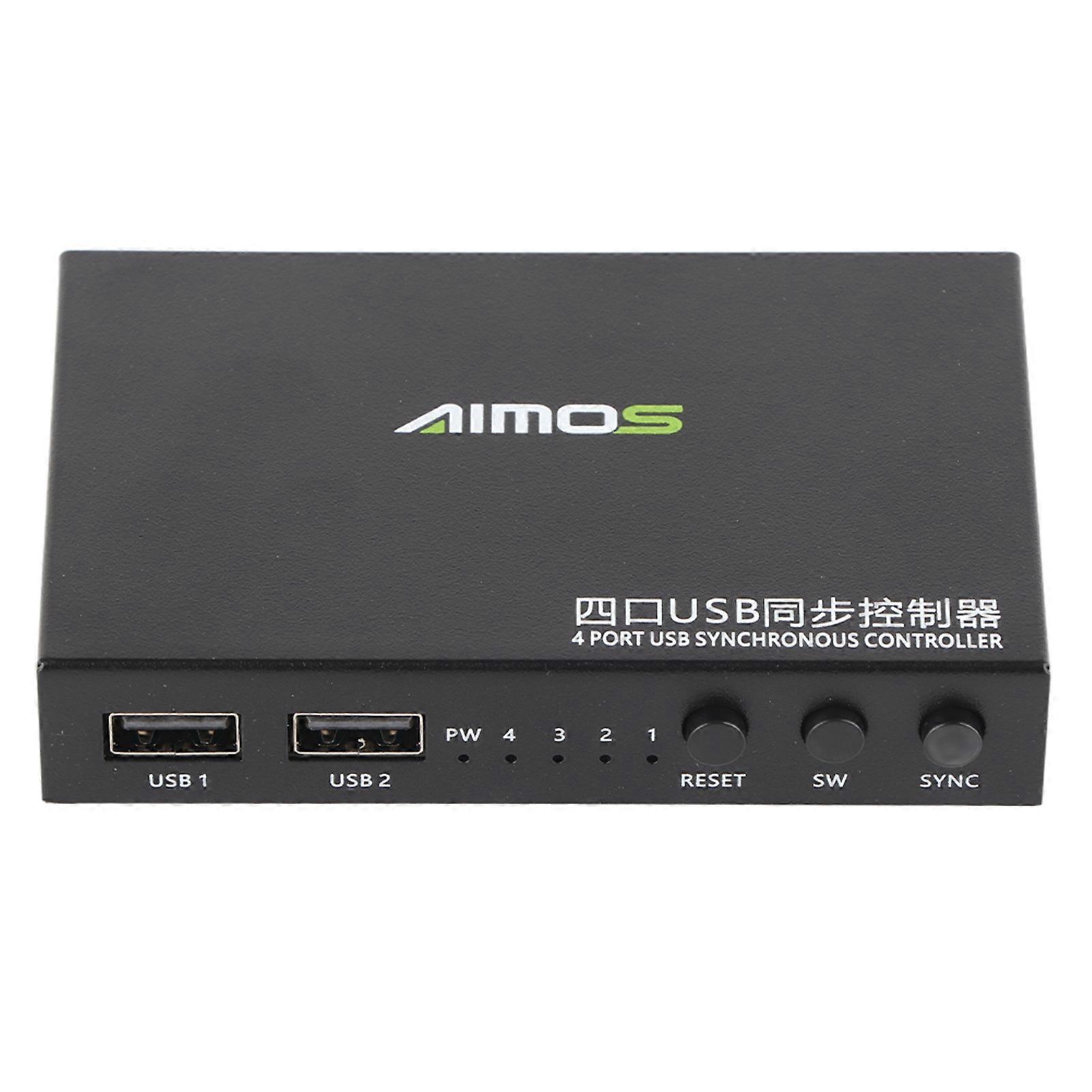 Aimos 1for4 4 Ports USB Keyboard Mouse Synchronizer Controller KVM Switcher Splitter | Fruugo UK