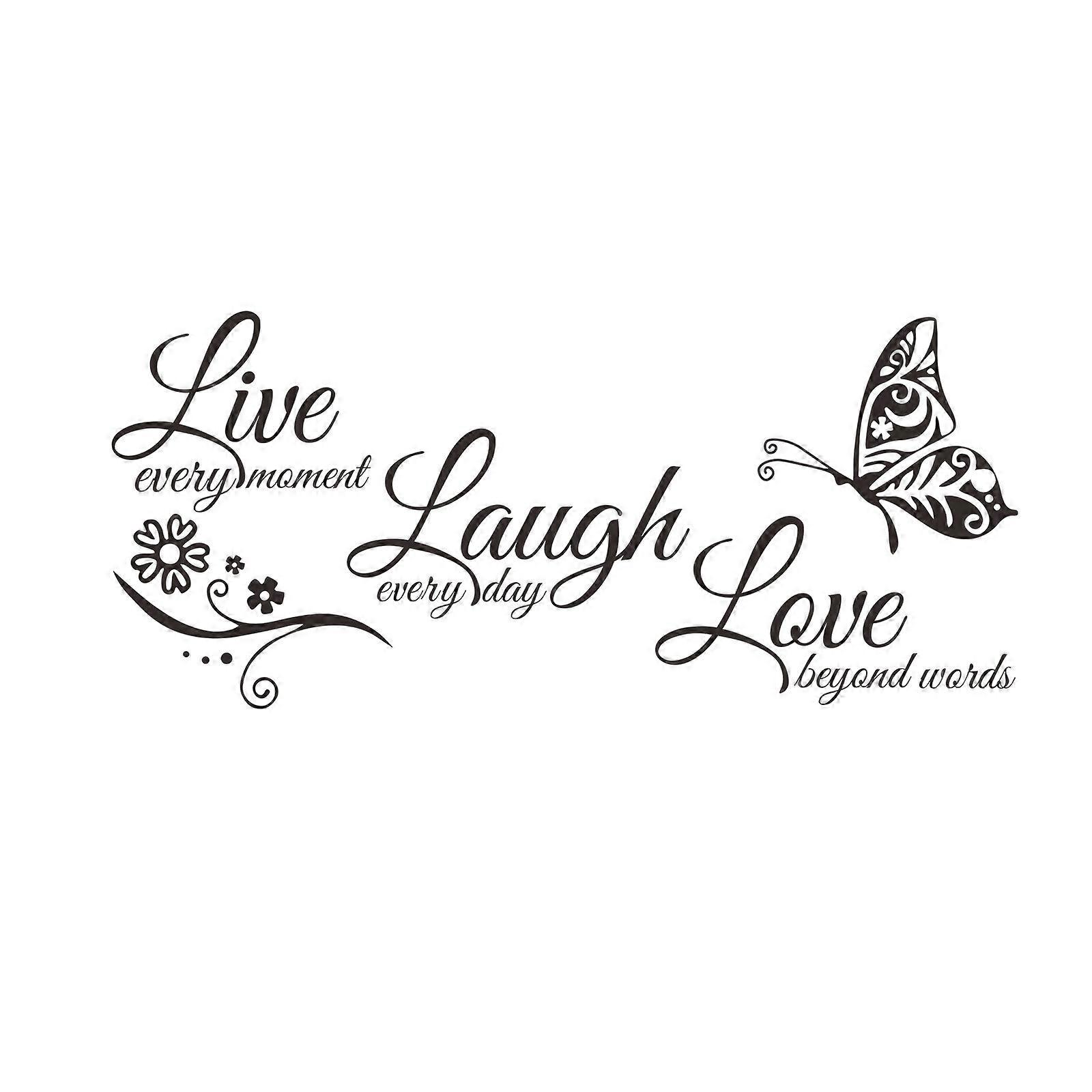 Live Love Laugh Set 3 Wall Sticker Motivational Wall Decals,Family ...