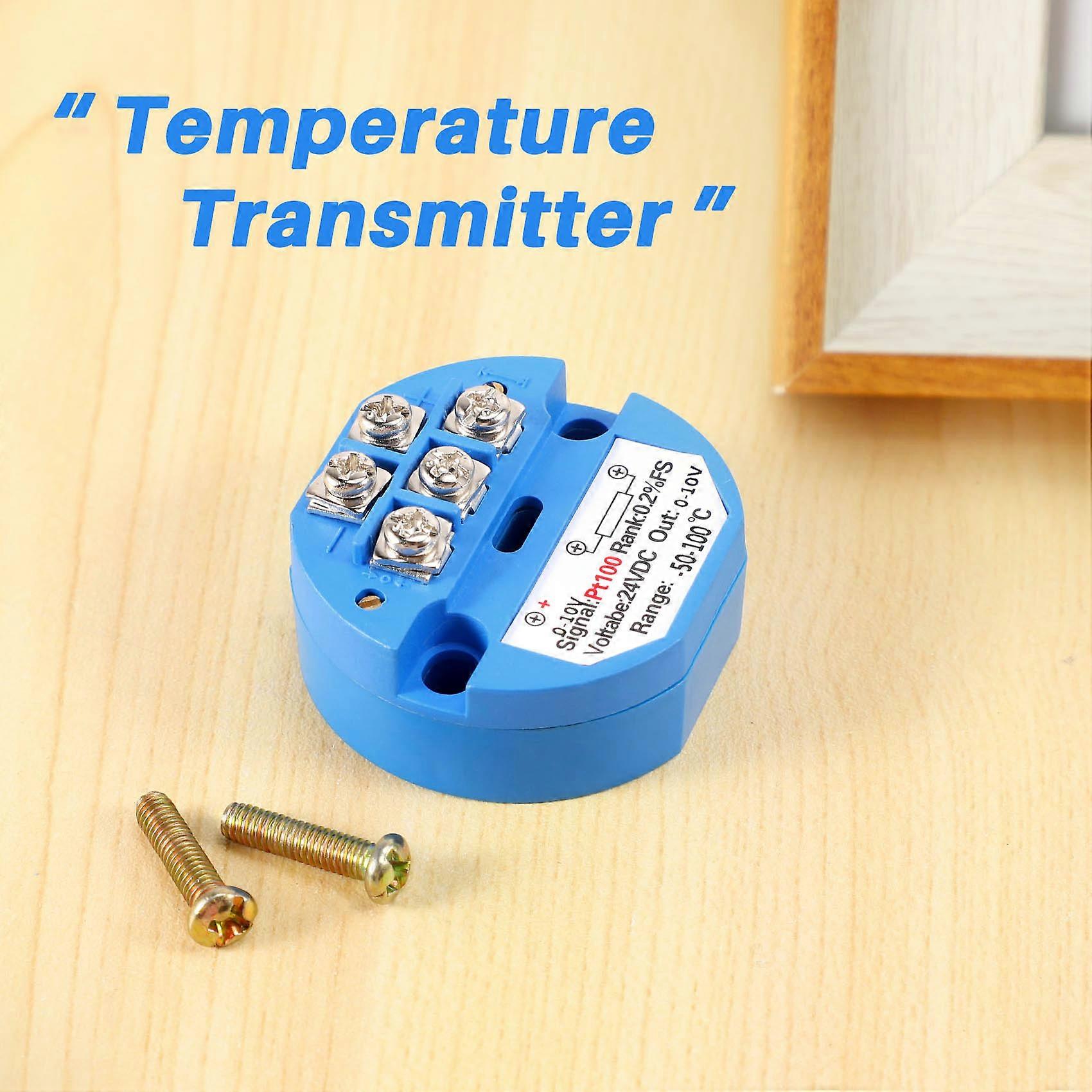 RTD PT100 Temperature Transmitter DC24V 50 ~ 100 degree Output 0-10V ...