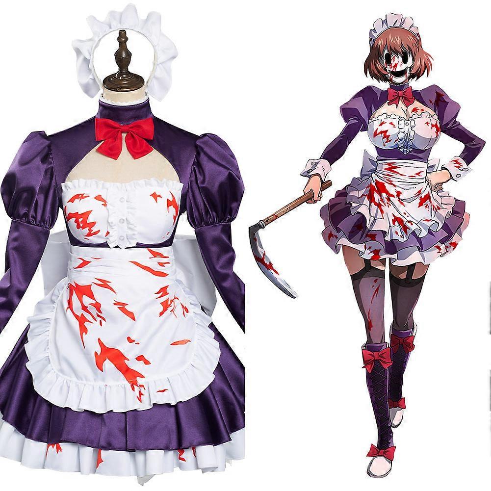 Anime High Rise Invasion Cosplay Maid fuku Kamen Cosplay Costume Maid ...