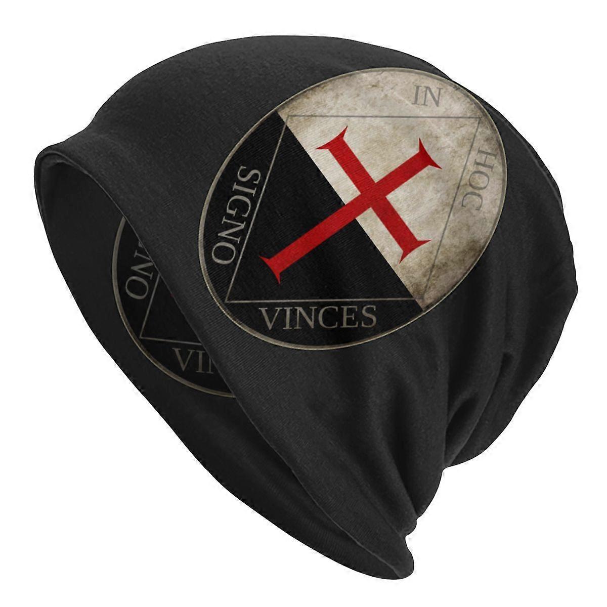Knights Templar Flag Beanie Cap Unisex Winter Warm Bonnet Femme Knit ...
