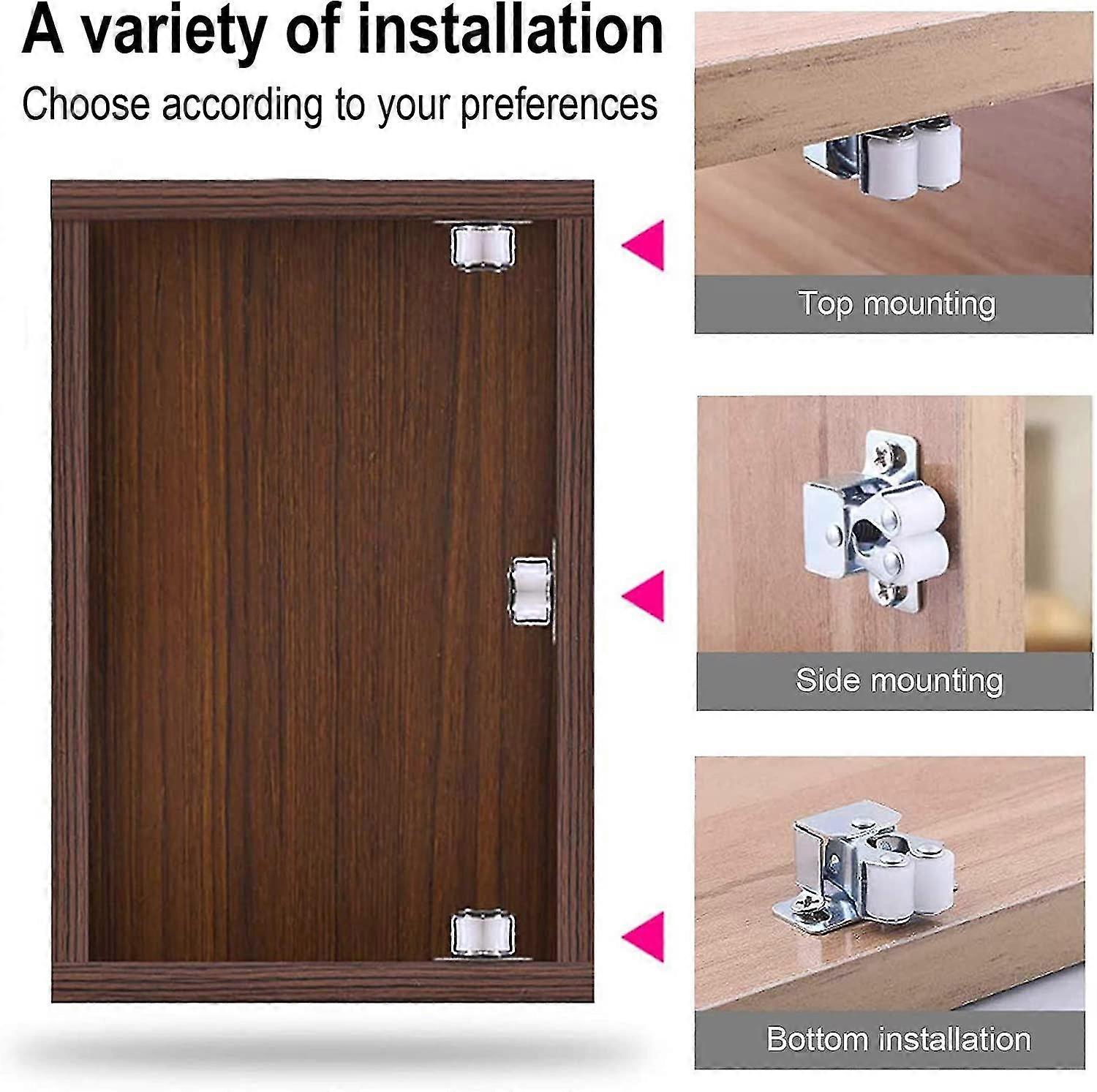 12 Pack Double Roller Latch Closet Door Latch, Cabinet Door Latch ...