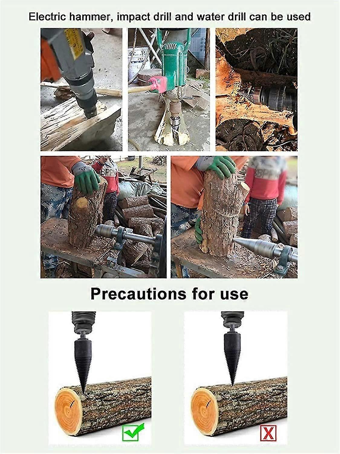 Rebirth Log Splitter, 45mm Safe Drill Wood Splitter, Log Splitter, Log ...