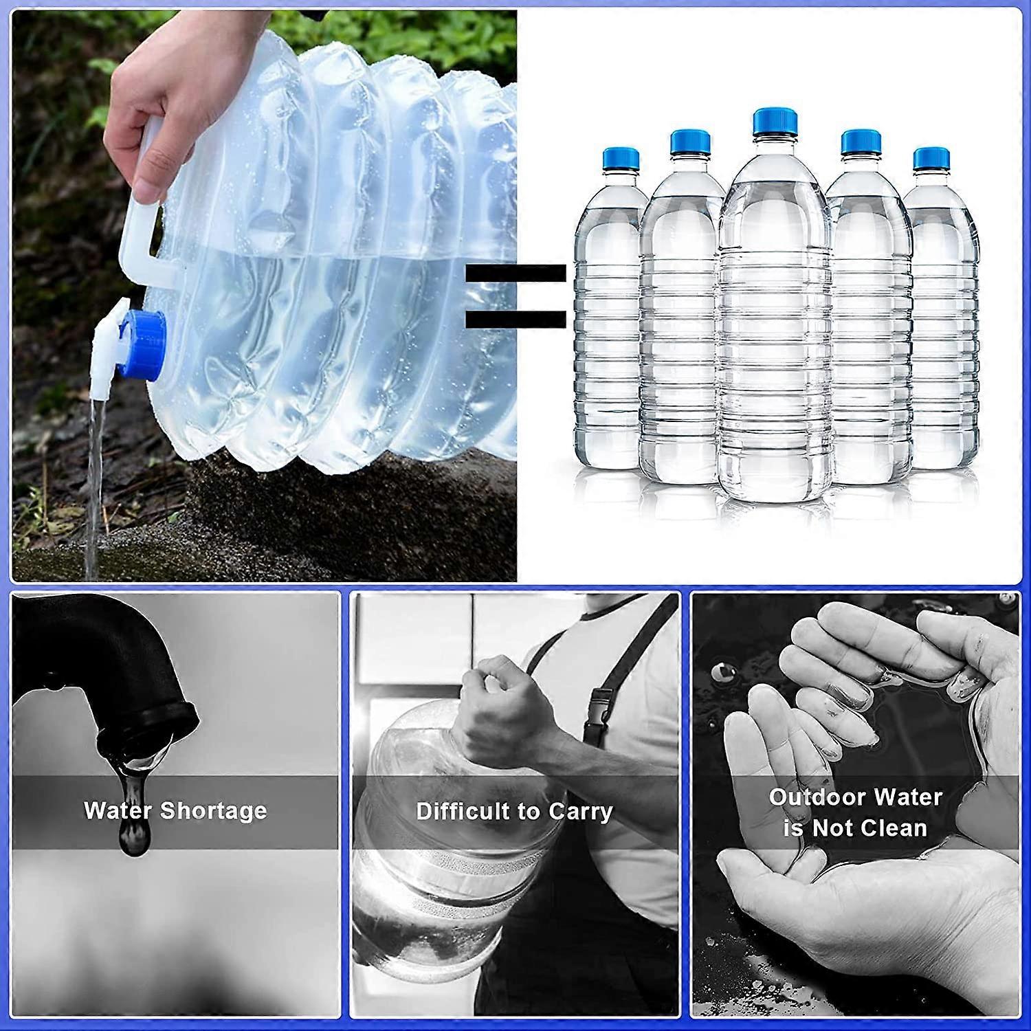 Collapsible Water Container 10L, Camping Water Containers with Tap ...