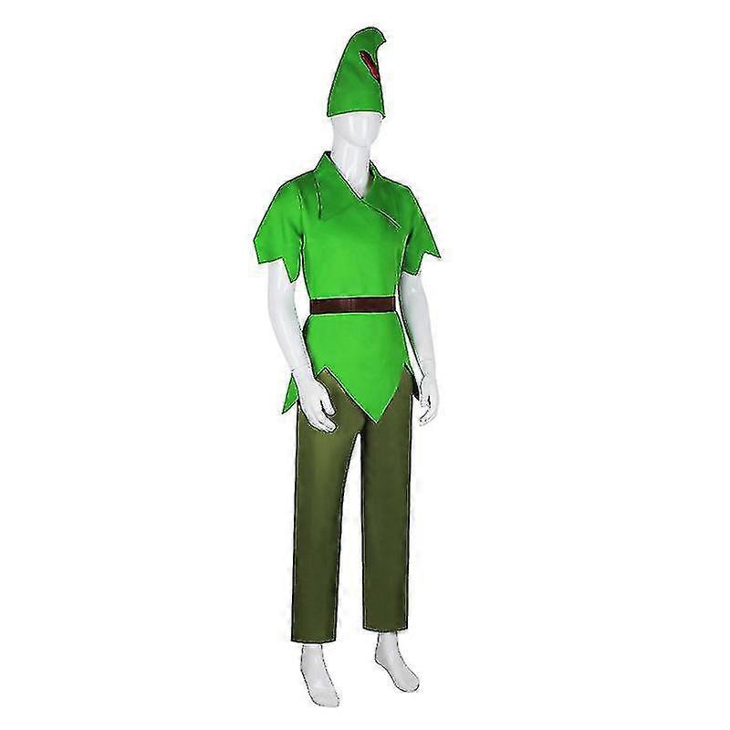 Peter Pan Cos Costume Peter Pan Cos Green Elf Costume Halloween Stage ...