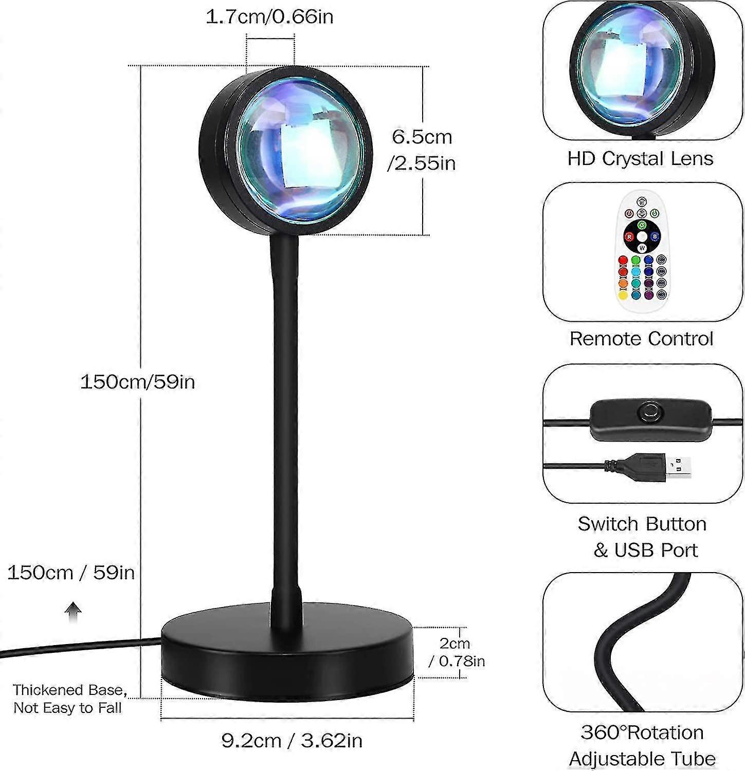 Sunset Lamp Projection, 16 Colors Sunset Lamp Multiple Colors With ...