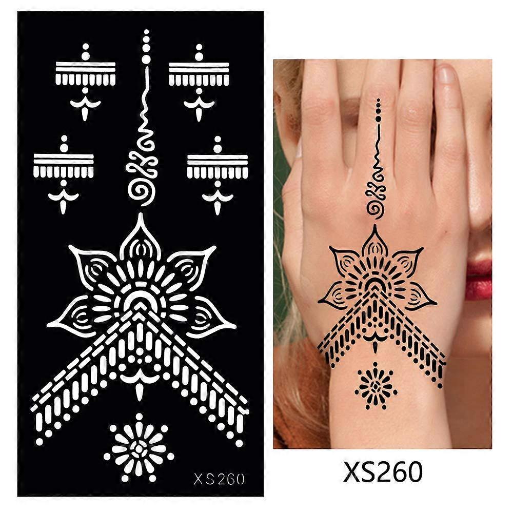Temporary Tattoo Stencil - 8 Sheets Henna Tattoo Template for Hand ...