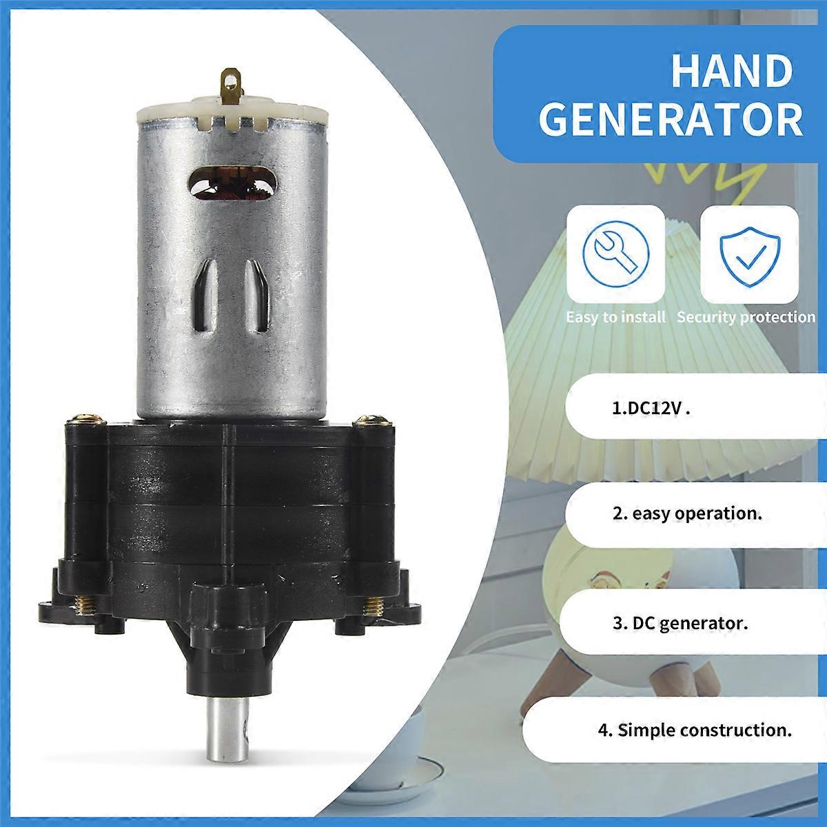 1Pc Wind Turbine Generator Kit Micro-Hand Dynamo Generator DC12V ...